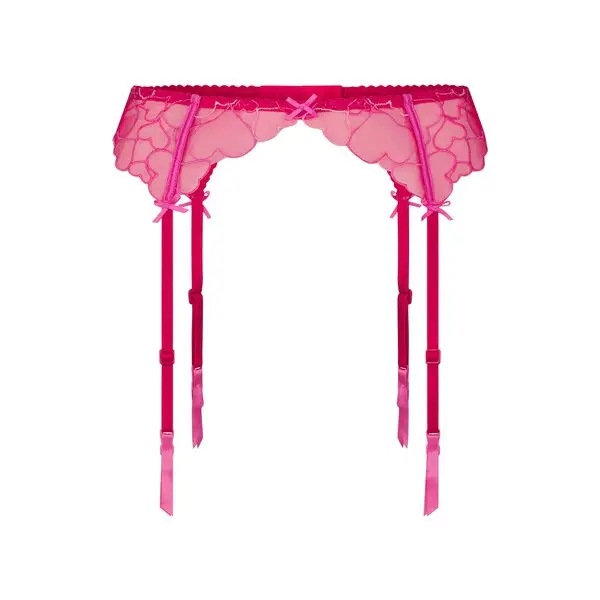 tulle garter belt Flirt Game Trendy Lace And Tulle Suspender Belt – Lauma Lingerie main image 1