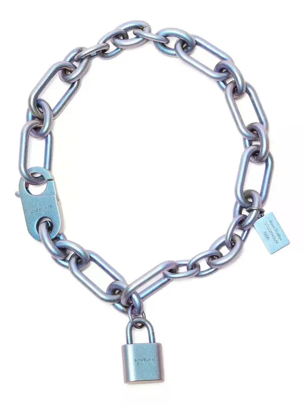 Acne Studios Padlock Chain Necklace - Silver