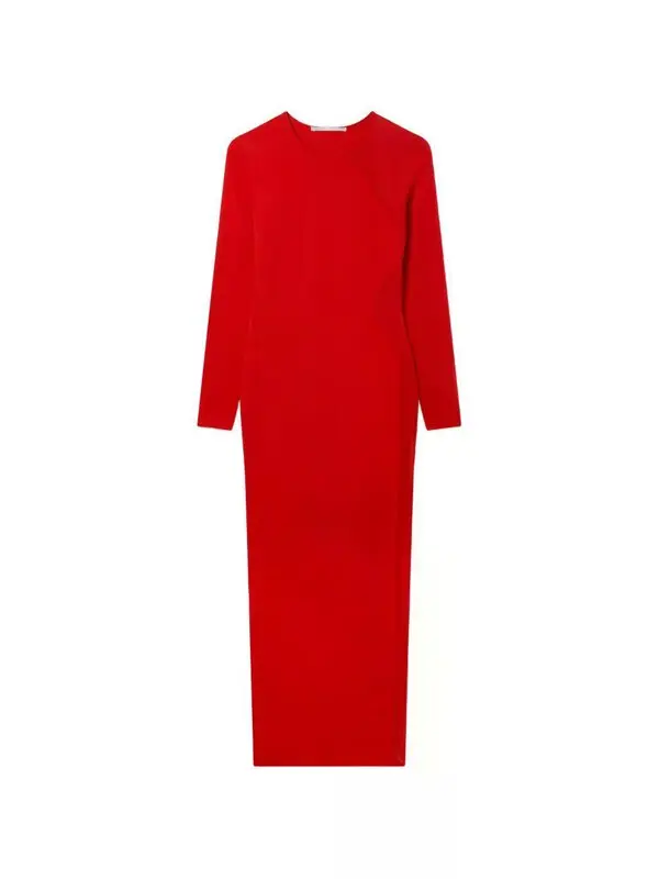 Stella McCartney Lace-panel Midi Dress - Red