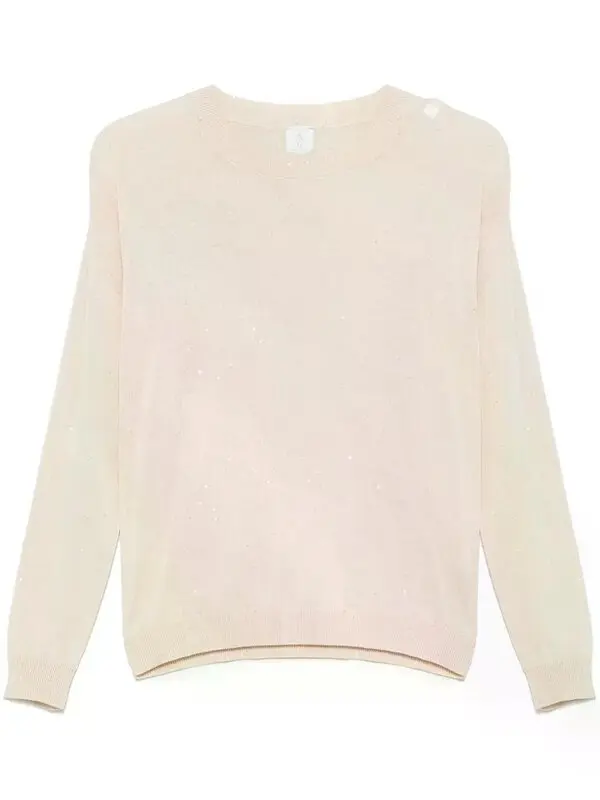Eleventy Sequined Sweater - Neutrals