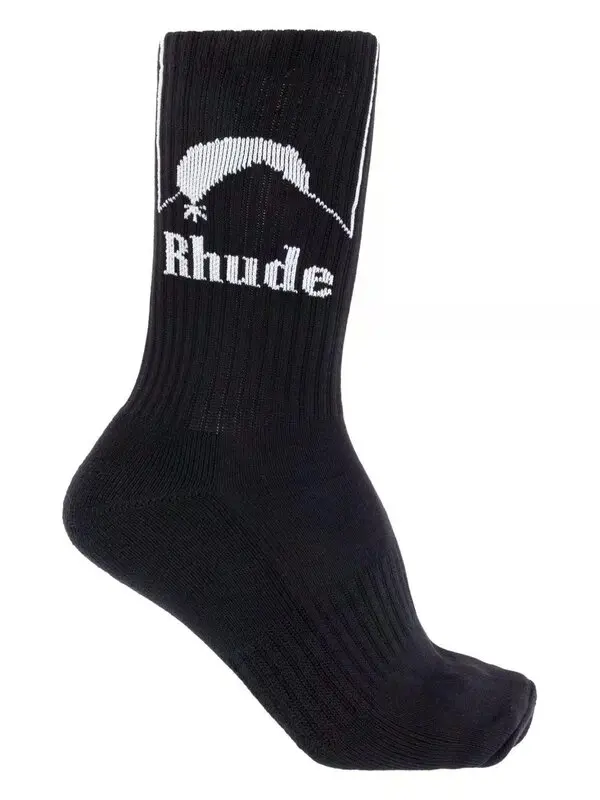 Rhude Intarsia-logo Socks