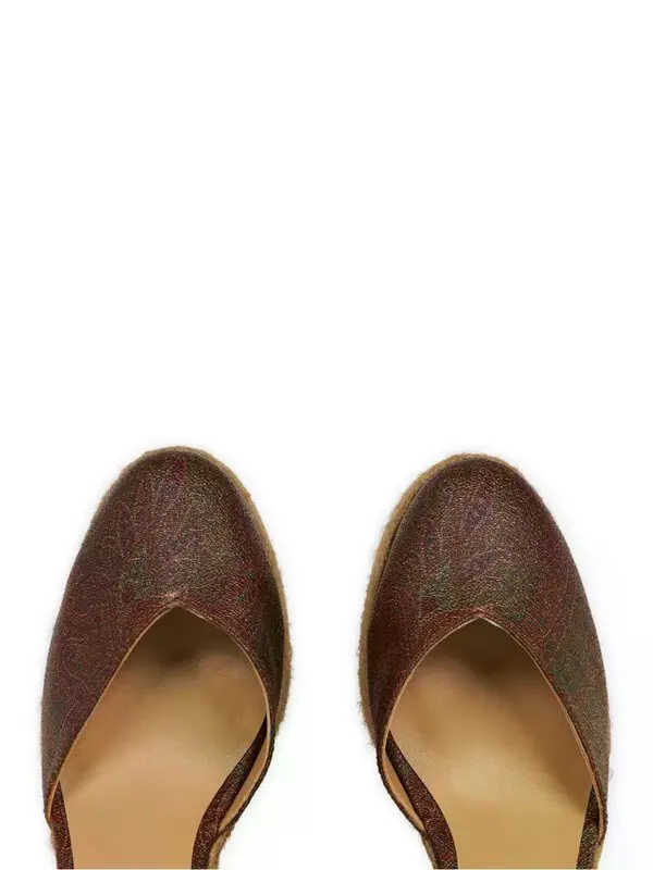 Etro Paisley Print Wedge Espadrilles