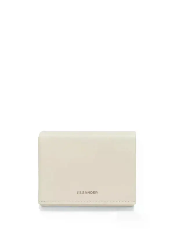 JIL SANDER Logo-stamp Leather Wallet - White