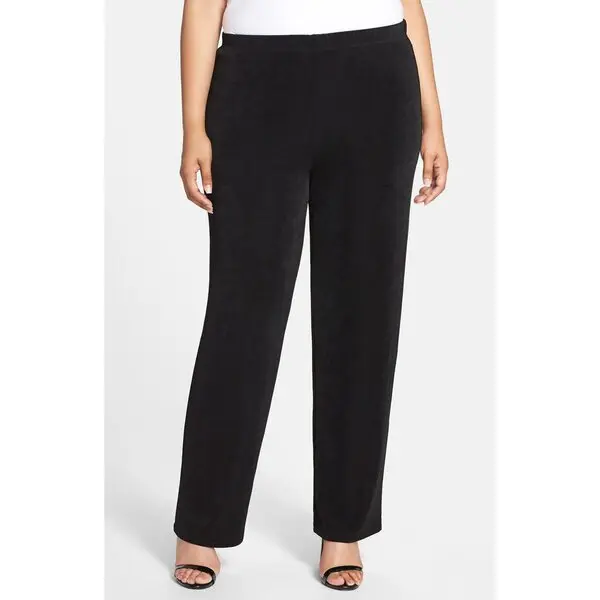 Vikki Vi Straight Leg Trousers - Black
