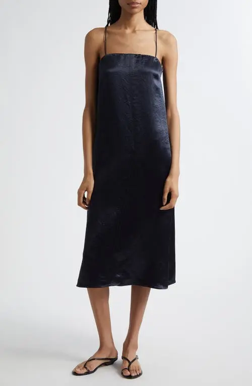 MM BY MAX MARA Mm Aerosi Sleeveless Satin Midi Dress - Navy