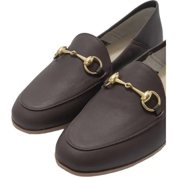 FOREVER & ALWAYS SHOES Forever & Always Penny Leather Horsebit Loafers - Brown Leather