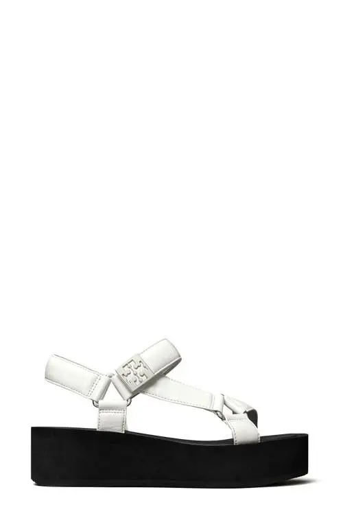 Tory Burch Mellow Platform Sandal - Optic White/silver/black