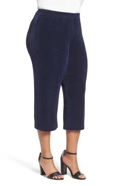 Vikki Vi High Rise Cropped Pants - Navy