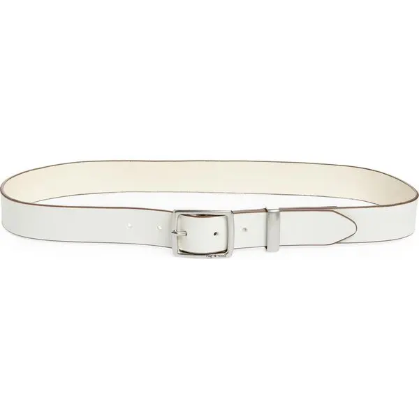 Rag & Bone X Boyfriend Leather Belt - Antique White