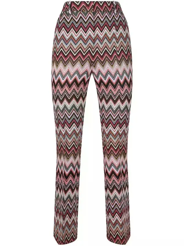Missoni Zigzag-pattern Trousers - Red