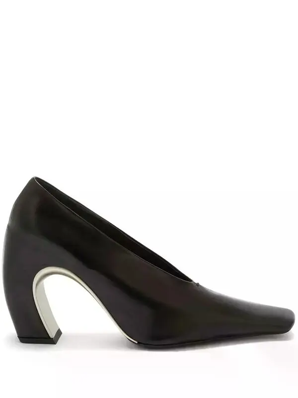 JIL SANDER Square-toe Leather Pumps