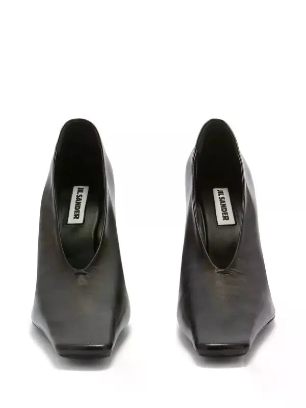 JIL SANDER Square-toe Leather Pumps