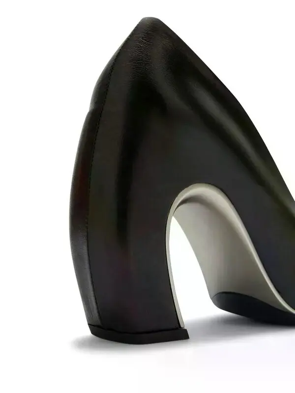 JIL SANDER Square-toe Leather Pumps