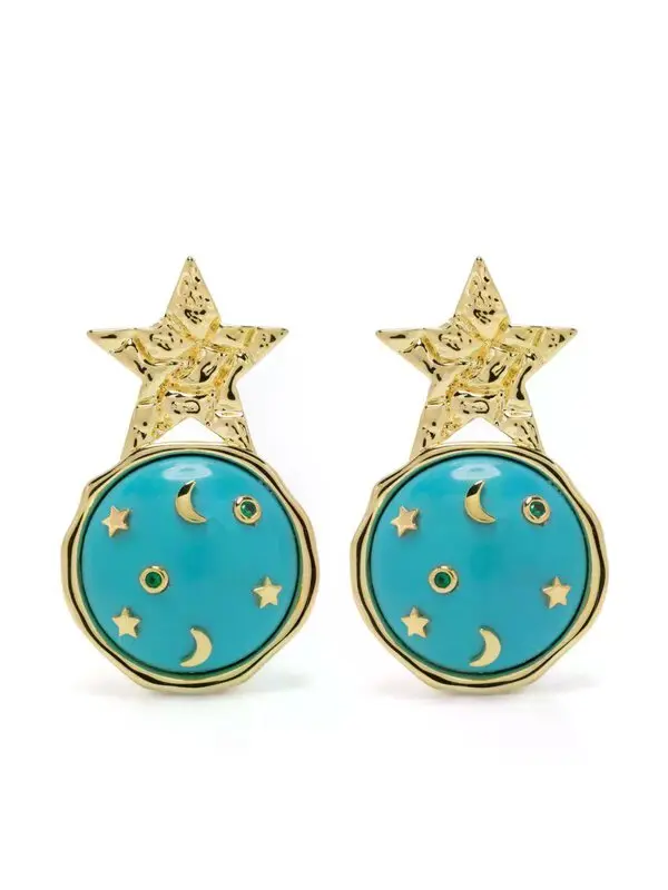 ESHVI Star Galaxy Stud Earrings - Gold