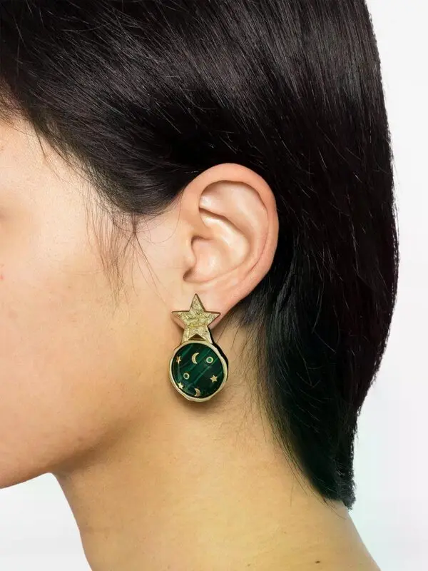 ESHVI Galaxy Star Earrings - Green