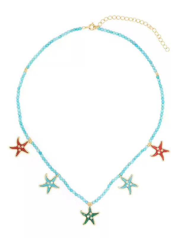 ESHVI Turquoise Starfish Necklace - Blue