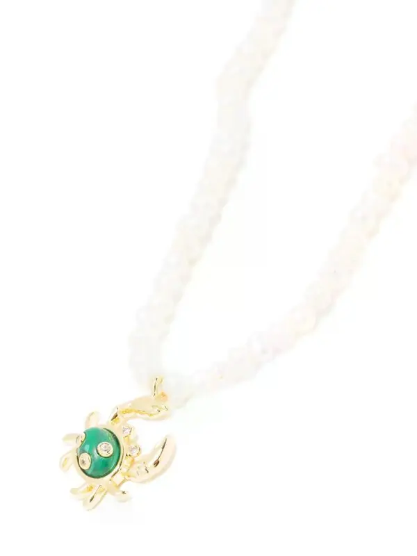 ESHVI Pearl Crab Pendant Necklace - Neutrals