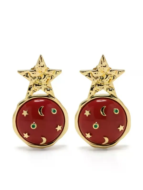 ESHVI Galaxy Star Earrings - Red