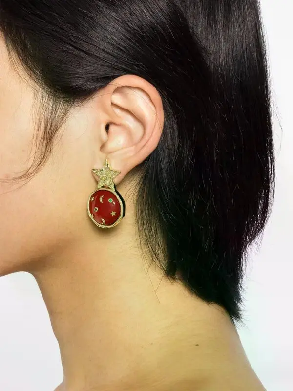 ESHVI Galaxy Star Earrings - Red