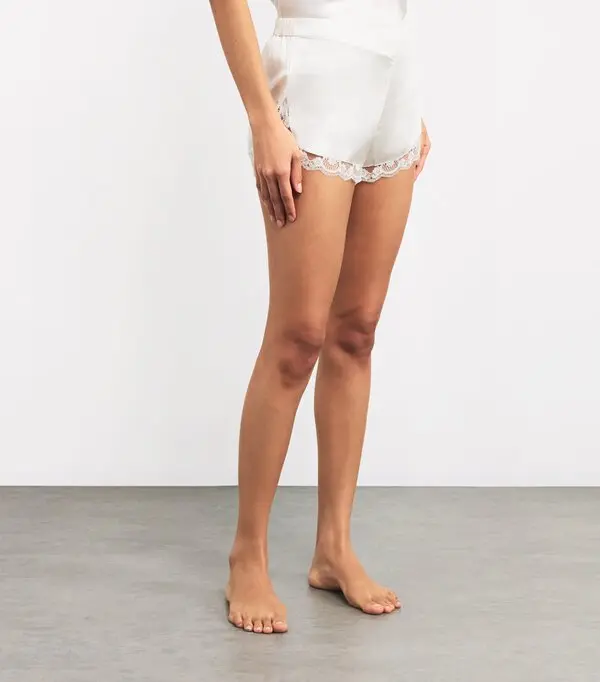 Simone Perele Silk-blend Shorts - White