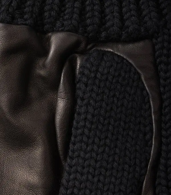 Prada Virgin Wool Nappa Leather Gloves