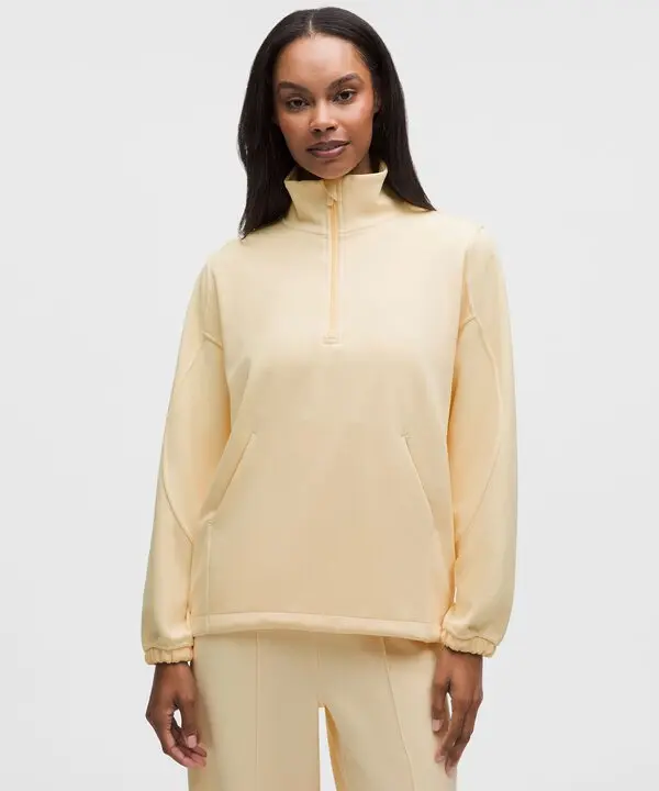 Lululemon Softstreme Half-zip - Butter Cream