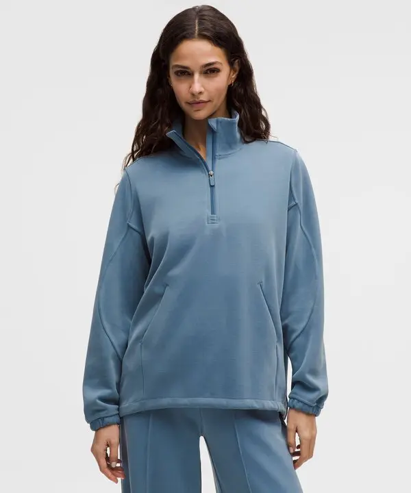 Lululemon Softstreme Half-zip - Steel Blue