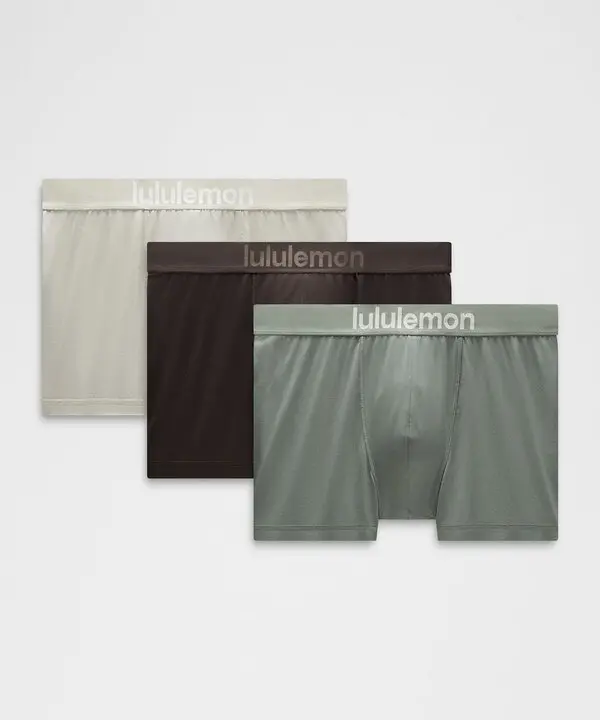 Lululemon Always In Motion Boxer Brief 3 - Mahogany Muse/willow Leaf/meadow Haze