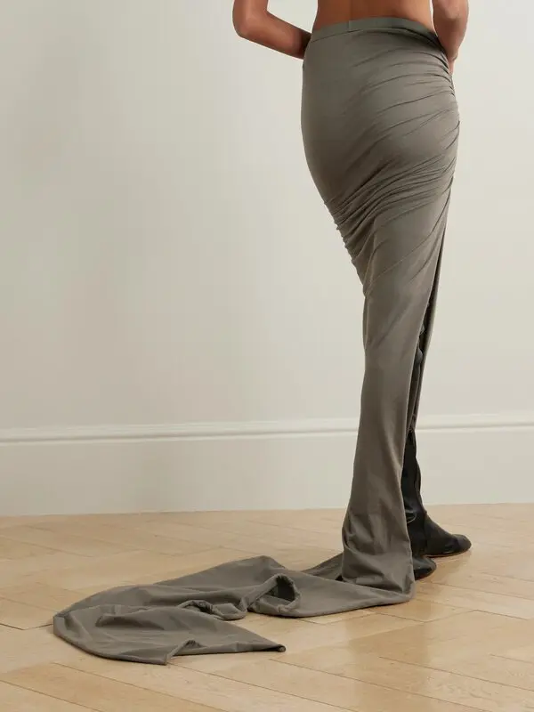 Rick Owens Edfu Asymmetric Maxi Skirt - Gray