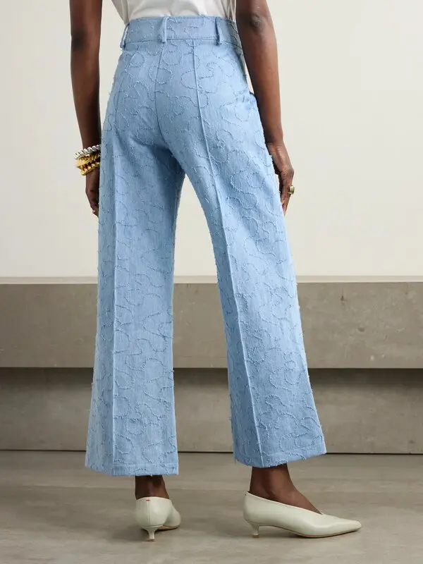 DESTREE Yoshimoto Frayed High-rise Wide-leg Jeans