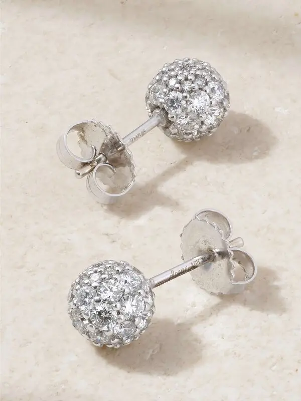 Irene Neuwirth Gumball 18-karat White Gold Diamond Earrings - Silver