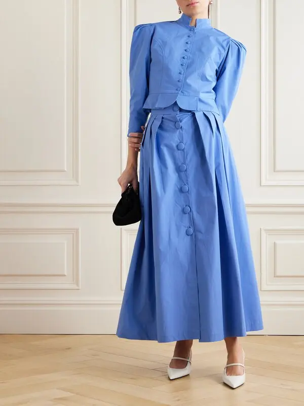 DESTREE Irving Pleated Midi Skirt