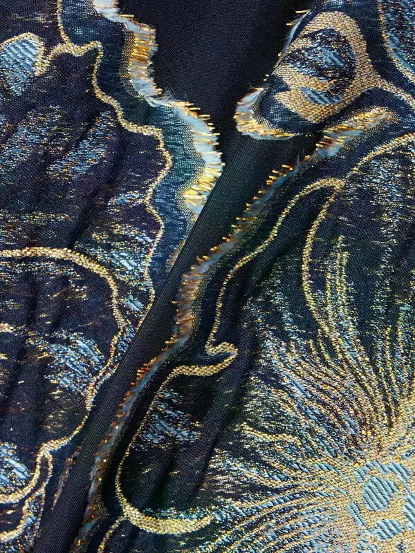 DESTREE Richard Barocco Cropped Fil Coupé Top - Blue