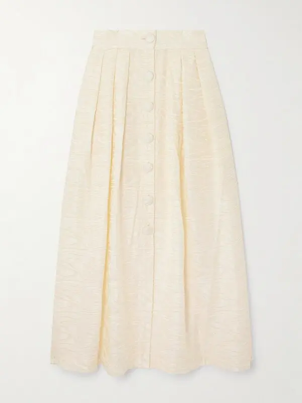 DESTREE Irving Pleated Midi Skirt
