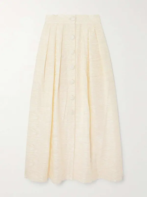 DESTREE Irving Pleated Midi Skirt