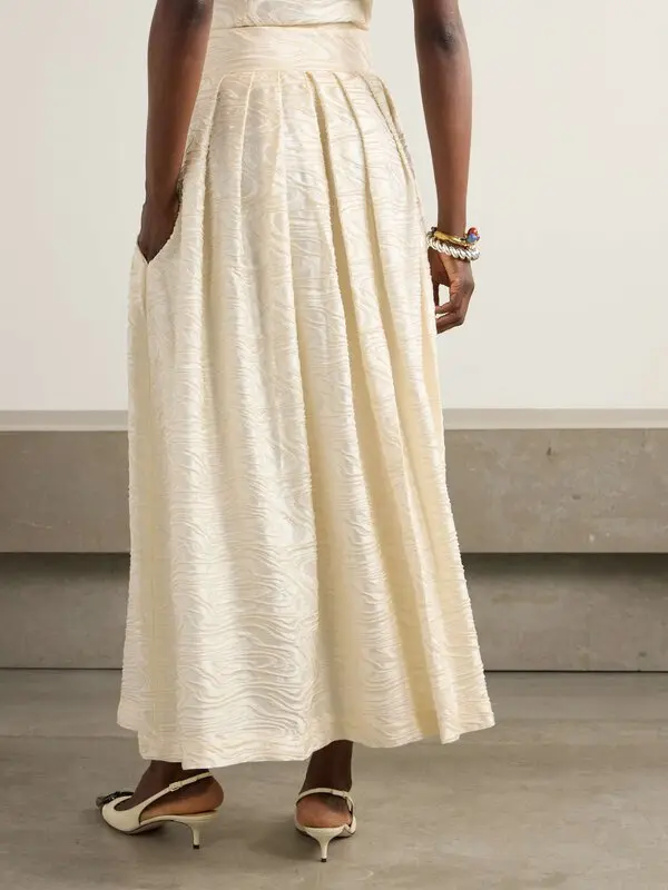 DESTREE Irving Pleated Midi Skirt