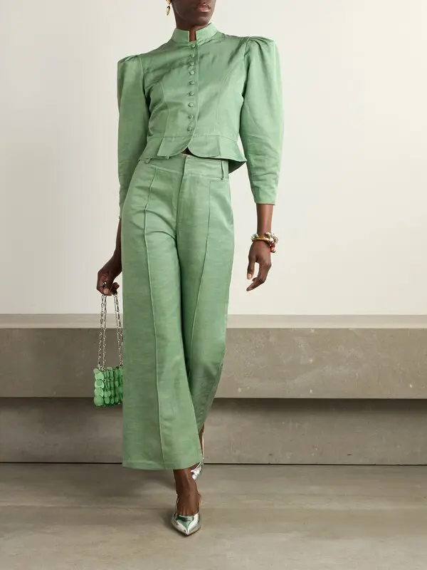 DESTREE Yoshitomo Wide-leg Pants - Green
