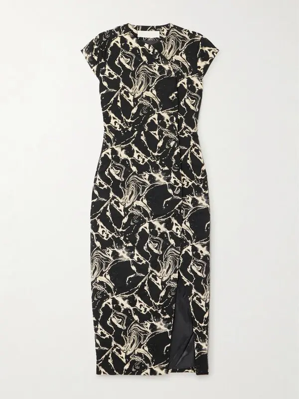 DESTREE Dorothea Cotton-blend Jacquard Wrap Dress