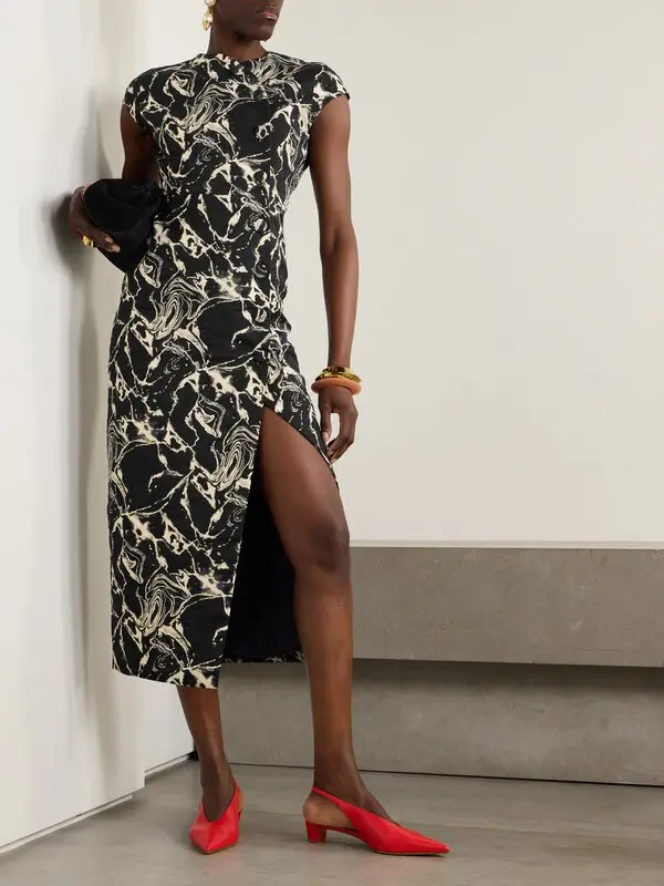 DESTREE Dorothea Cotton-blend Jacquard Wrap Dress