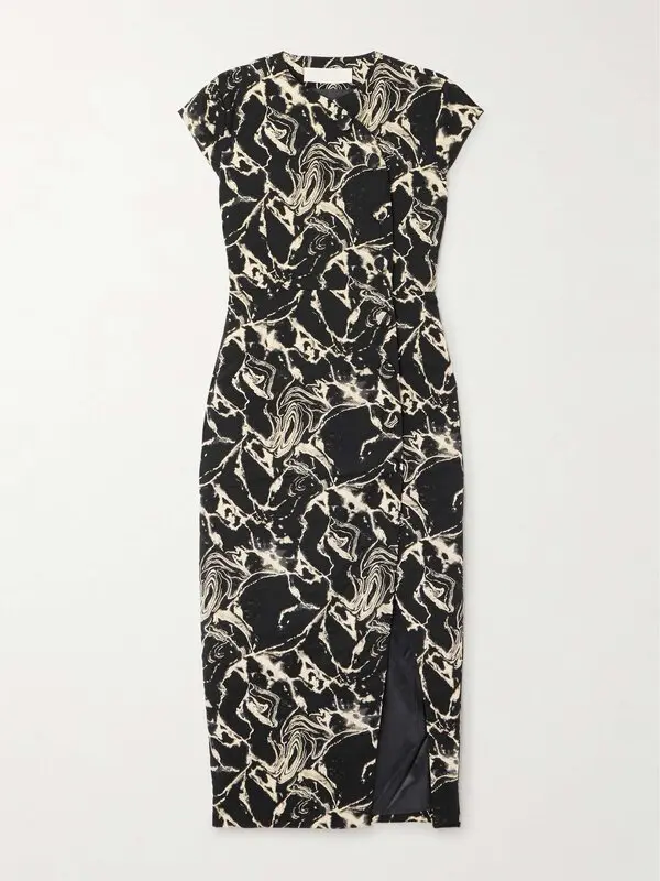 DESTREE Dorothea Cotton-blend Jacquard Wrap Dress