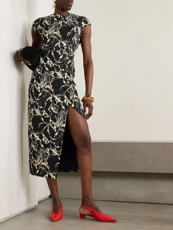 DESTREE Dorothea Cotton-blend Jacquard Wrap Dress