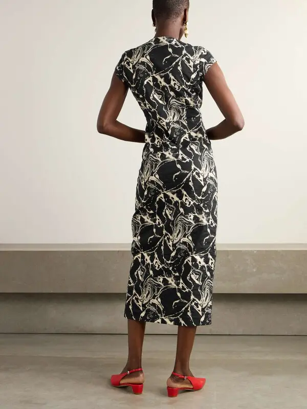 DESTREE Dorothea Cotton-blend Jacquard Wrap Dress