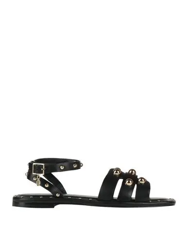 Maje Leather Ankle Strap Sandals - Black