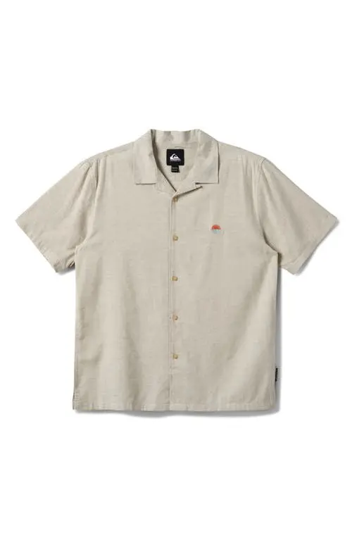 Quiksilver Flecky Island Camp Shirt - Silver Birch