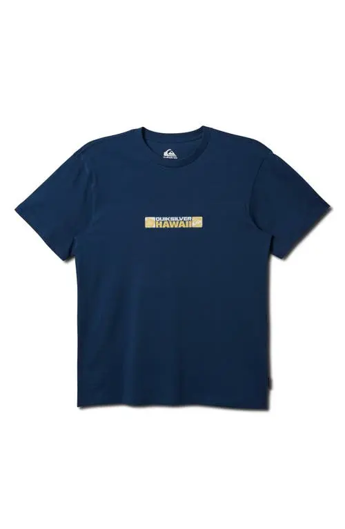 Quiksilver Hawaii Bumper Sticker Graphic T-shirt