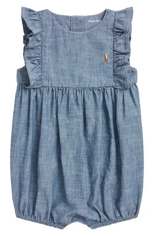 Ralph Lauren Polo Chambray Bubble Romper - Quincy Wash