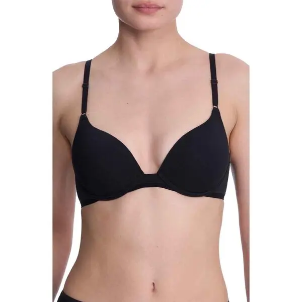 Natori Bliss Cotton Covertible T-shirt Bra - Black