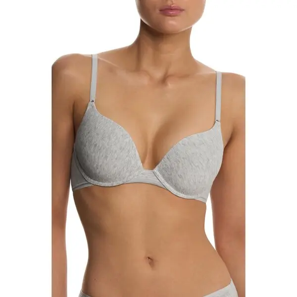 Natori Bliss Cotton Covertible T-shirt Bra - Lt Grey Heather