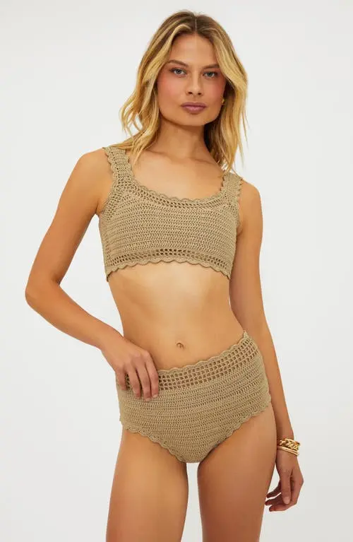 Beach Riot Andy Crochet Bikini Top - Tan