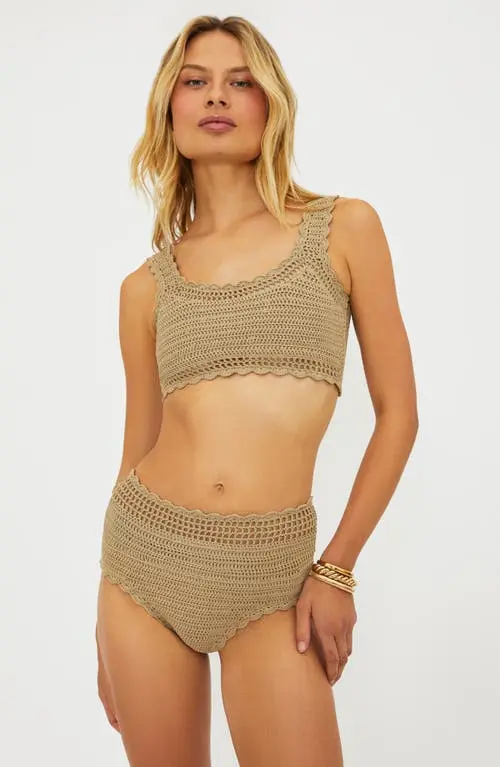 Beach Riot Andy Crochet Bikini Top - Tan